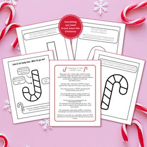 Jesus in the Candy Cane Printables: Christmas Advent Activities (PDF ...