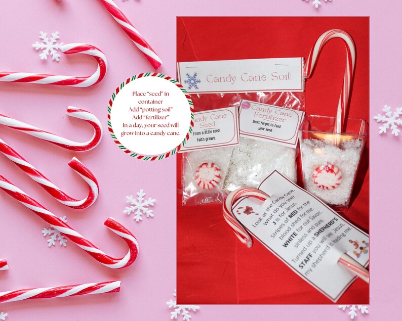 Grow a Candy Cane Printable Activity: Christmas Treat Bag Toppers ...