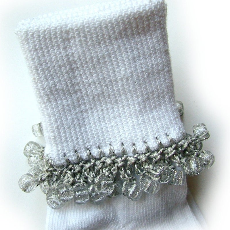 Silver Glitter Socks - Etsy