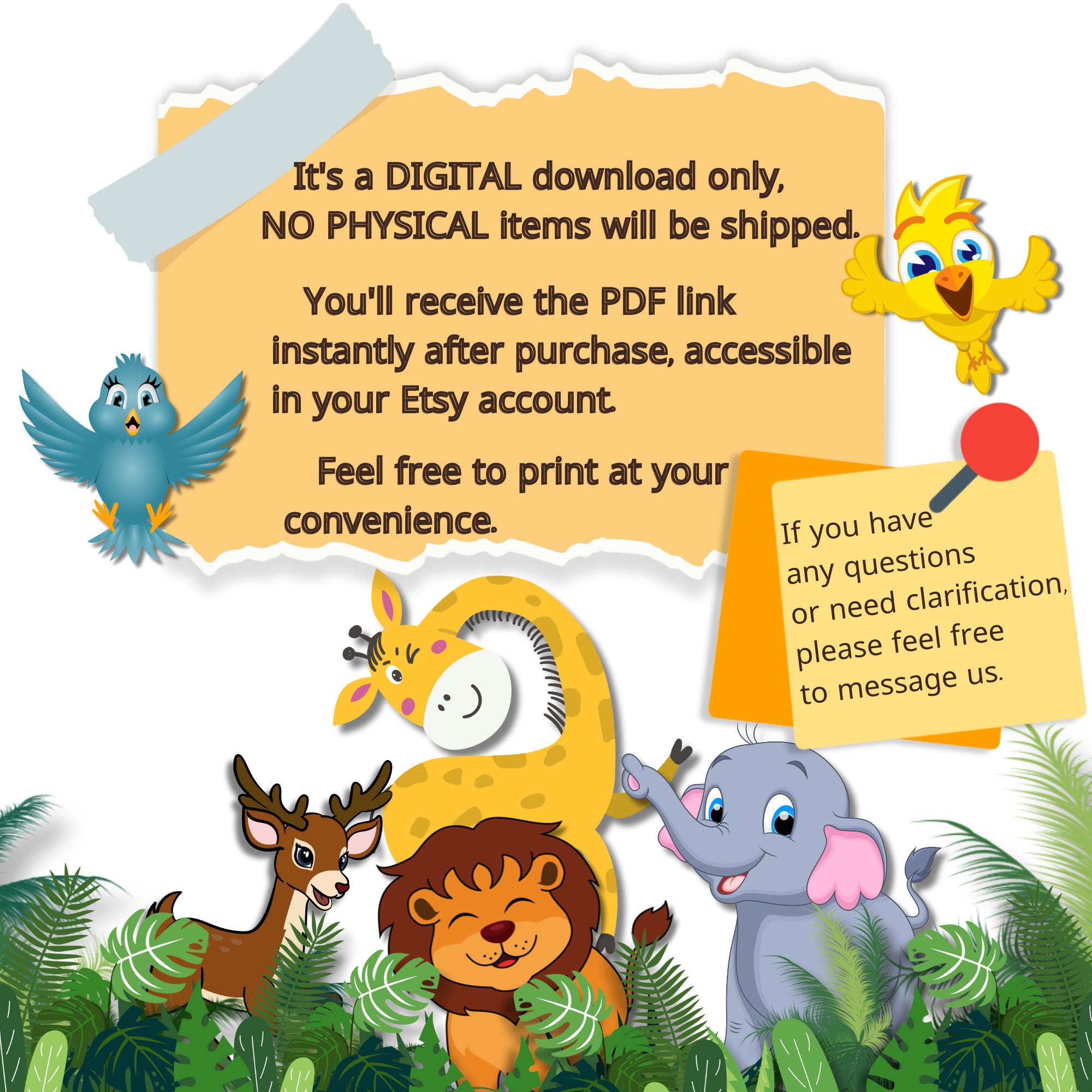 Jungle Busy Book Printable, Toddler Learning Binder, Preschool ...