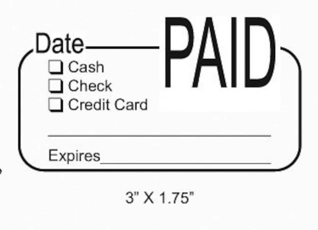 Business Stamp Mark Paid and Method 220 - Etsy