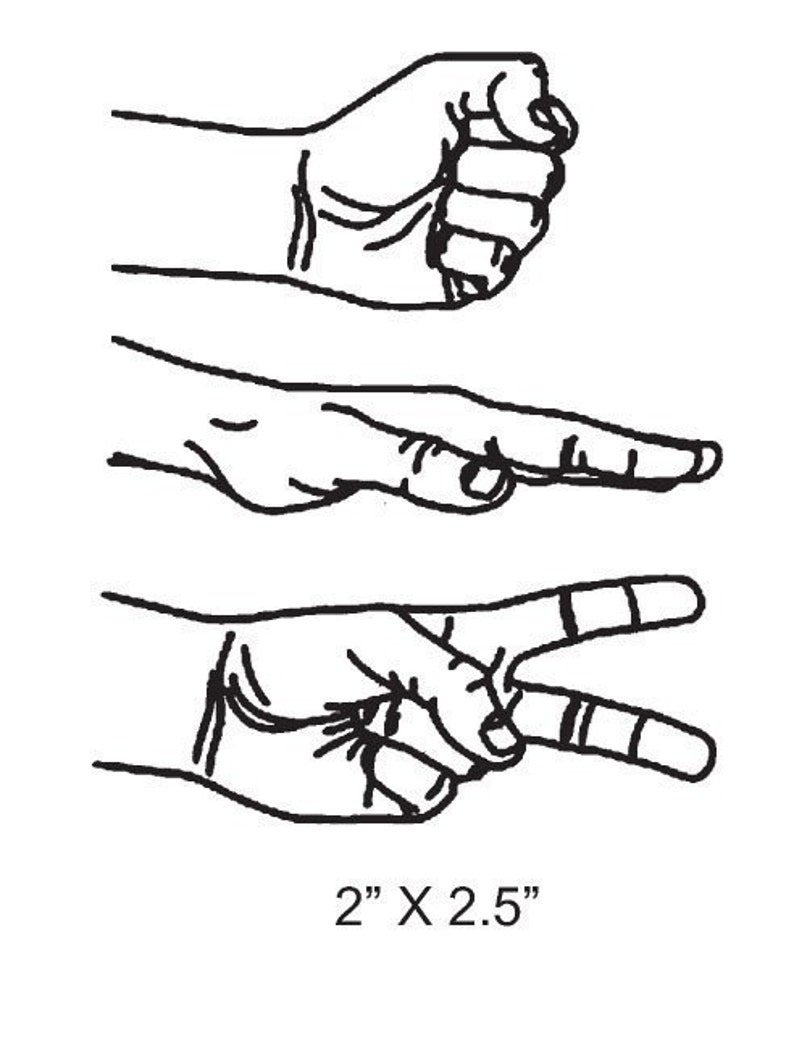 Rock Paper Scissors RPS Rubber Stamp 102 - Etsy