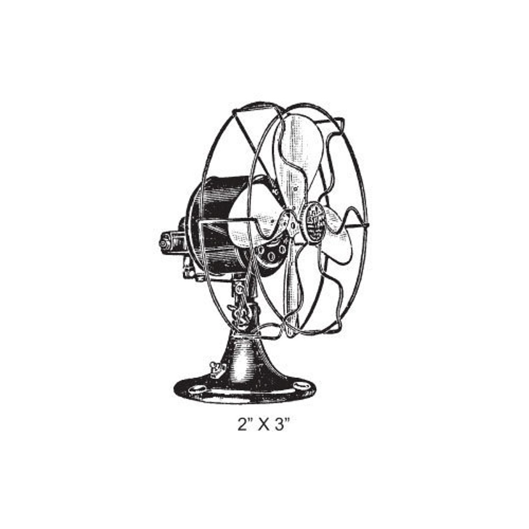 Antique Cast Iron Electric Fan Steampunk Rubber Stamp 413 - Etsy