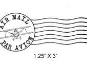 Airplane Post Mark Air Mail Par Avion Mail Art Rubber Stamp - Etsy