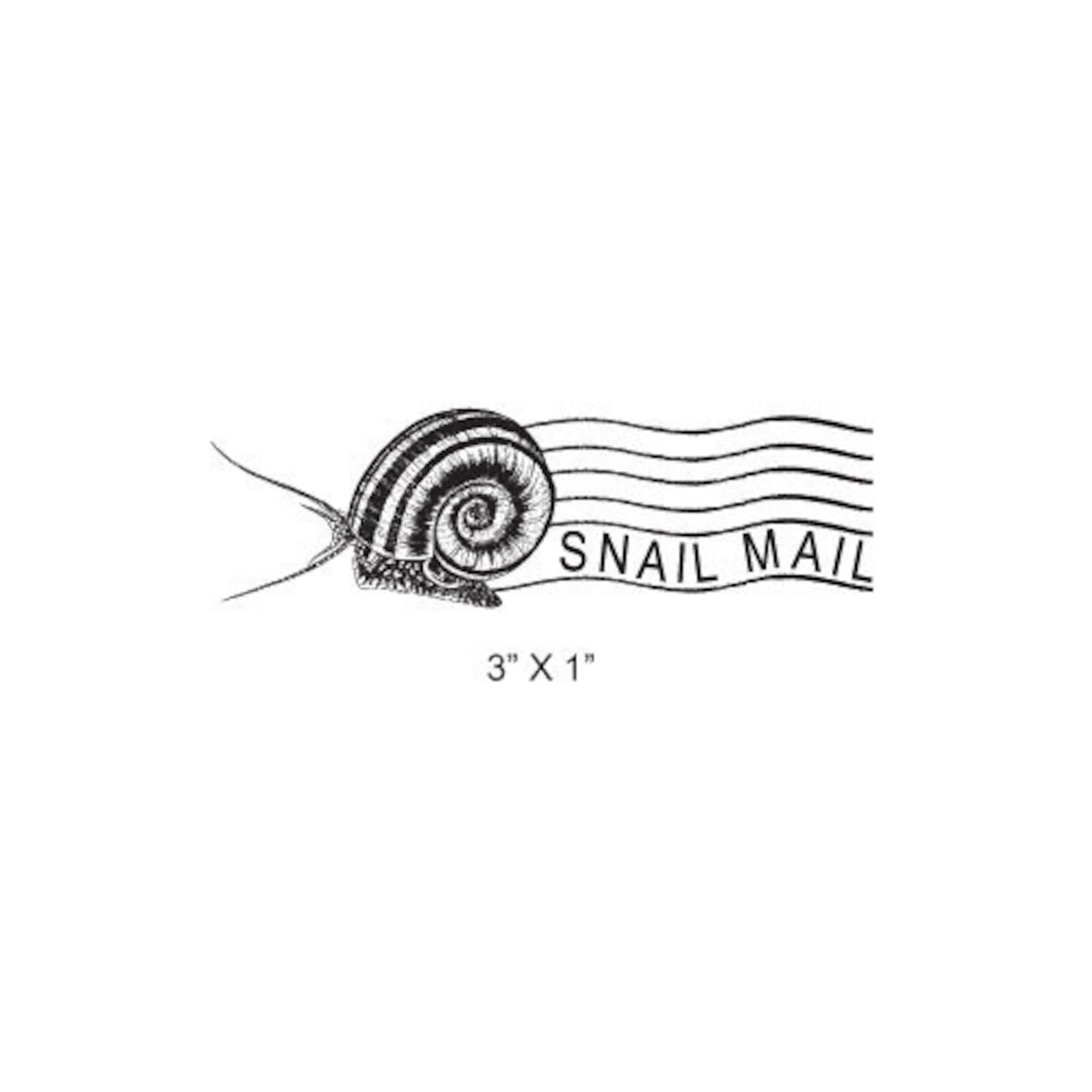 Snail Mail Post Mark Mail Art Rubber Stamp 384 - Etsy