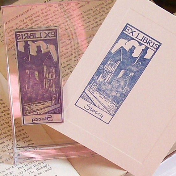 Custom Ex Libris Estate Home Bookplate Stamp A21 | Etsy