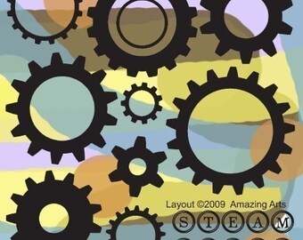 Gears Rubber Stamp - Etsy