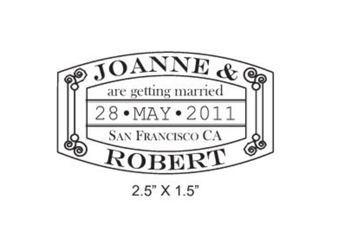 Passport Stamp Vintage Save The Date Custom Rubber Stamp Ad144 Etsy 6184