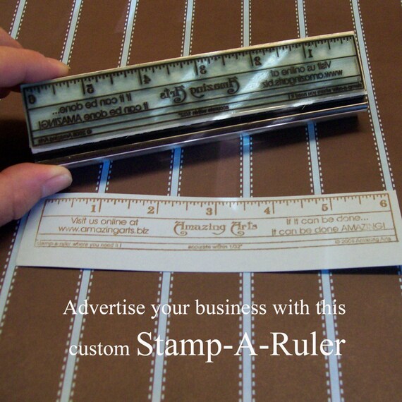 Custom Stamp-a-ruler DIY Advertising Chotchky 001 - Etsy