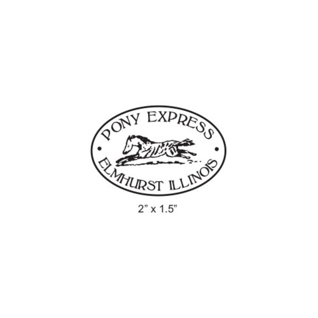 Custom Oval Pony Express Rubber Stamp AD285 - Etsy