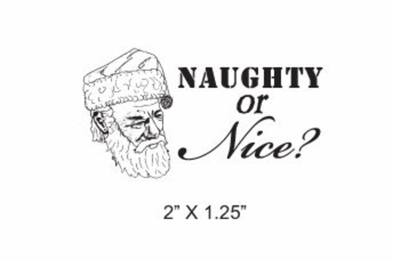 Miracle on 34th Street Santa Naughty or Nice Rubber Stamp 206 - Etsy