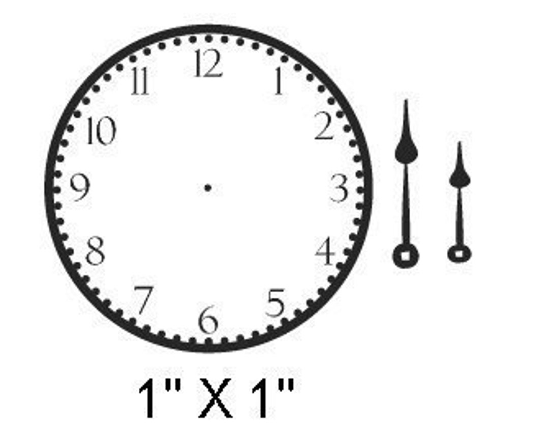Mini Clock Face and Hands Clear Cling Unmounted Rubber Stamp 030 - Etsy