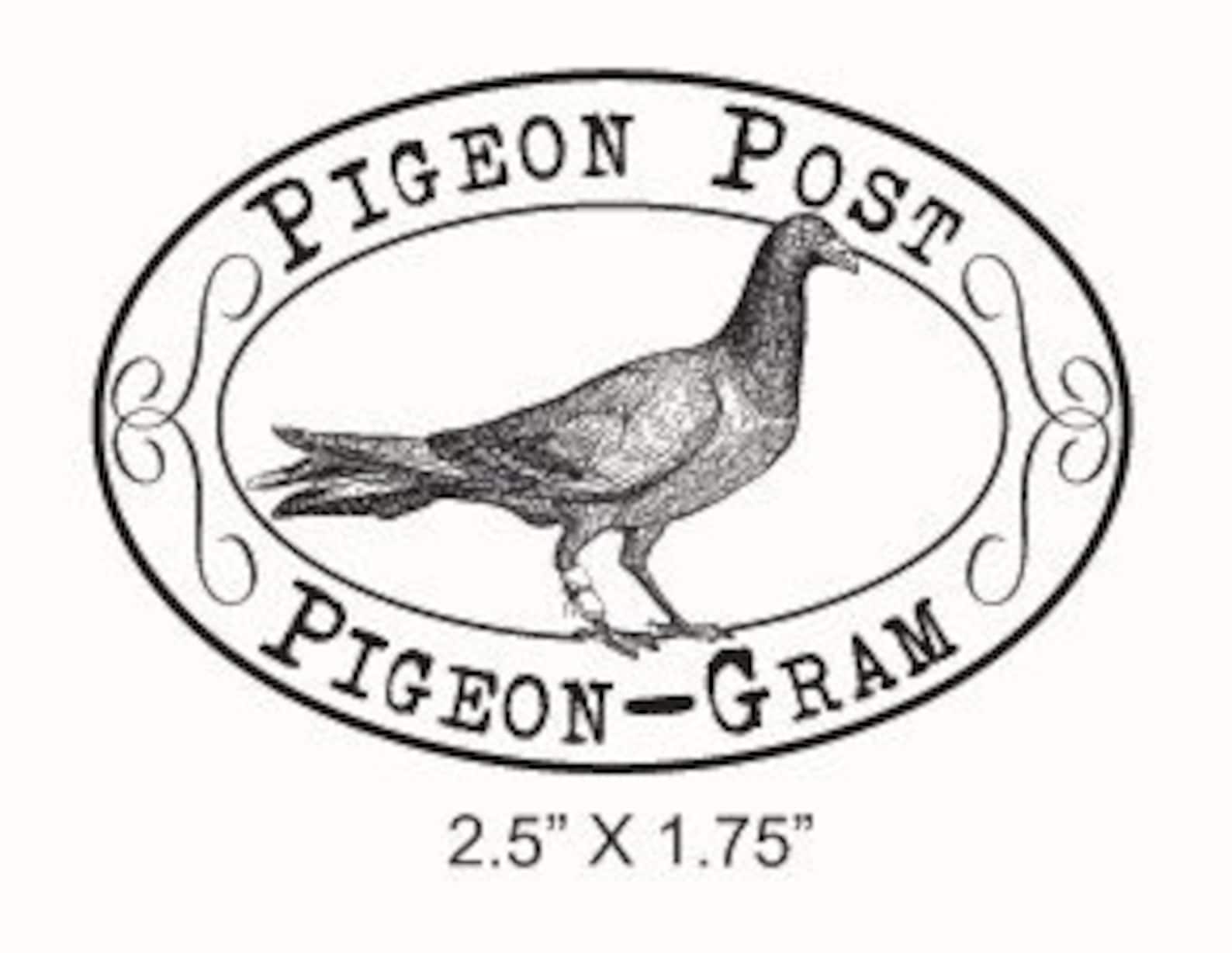 Pigeon Post Pigeon Gram Mail Art Rubber Stamp 268 - Etsy