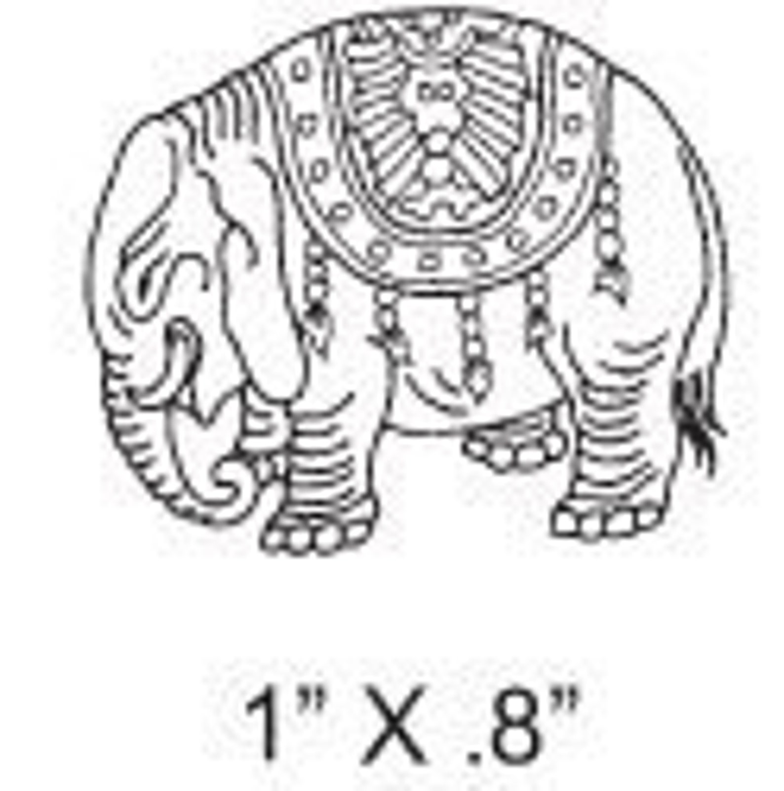 Small Ceremonial Elephant Rubber Stamp 278 | Etsy