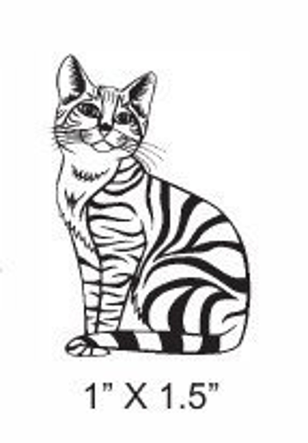 Tabby Cat Rubber Stamp 185 - Etsy