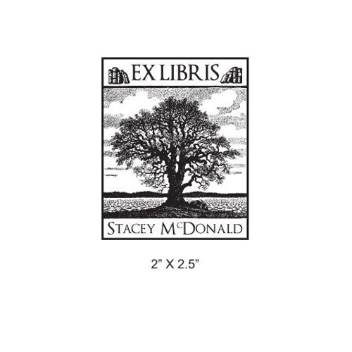 Old Oak Tree Personalized Ex Libris Library Rubber Stamp I33 - Etsy