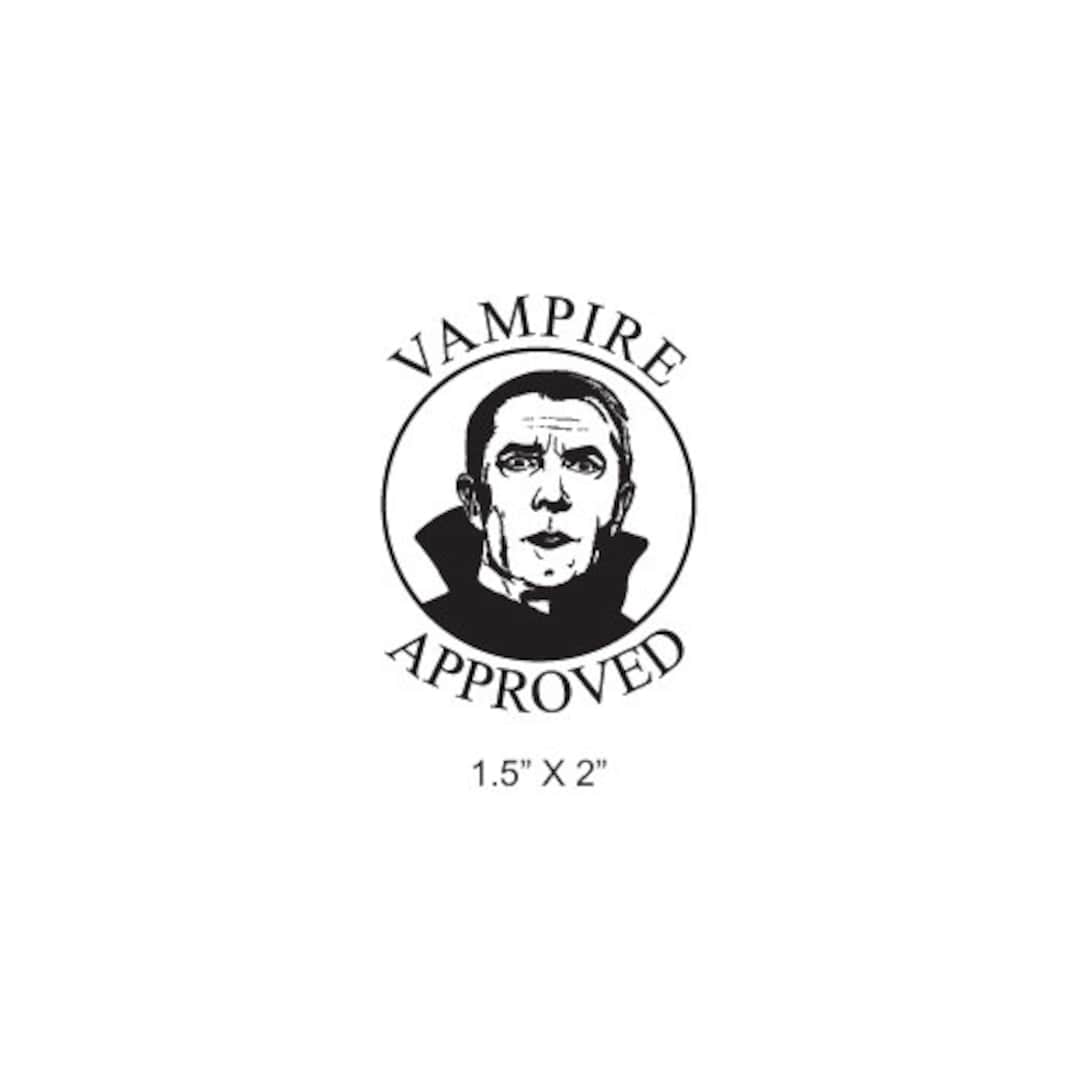 Vampire Approved Rubber Stamp 466 - Etsy