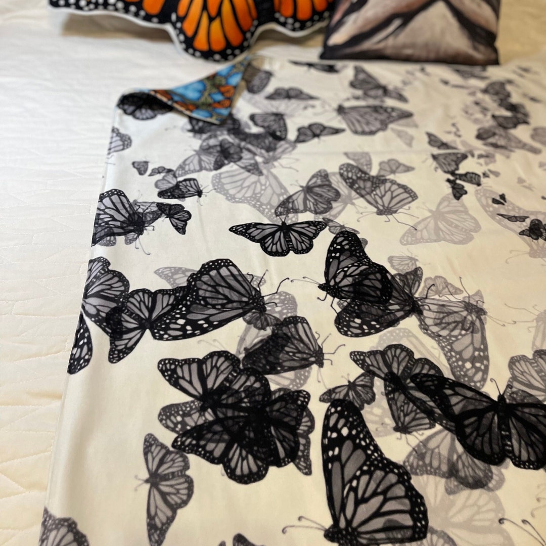 MONARCH BUTTERFLY BLANKET Heirloom Butterfly Blanket by Leah Wake ...