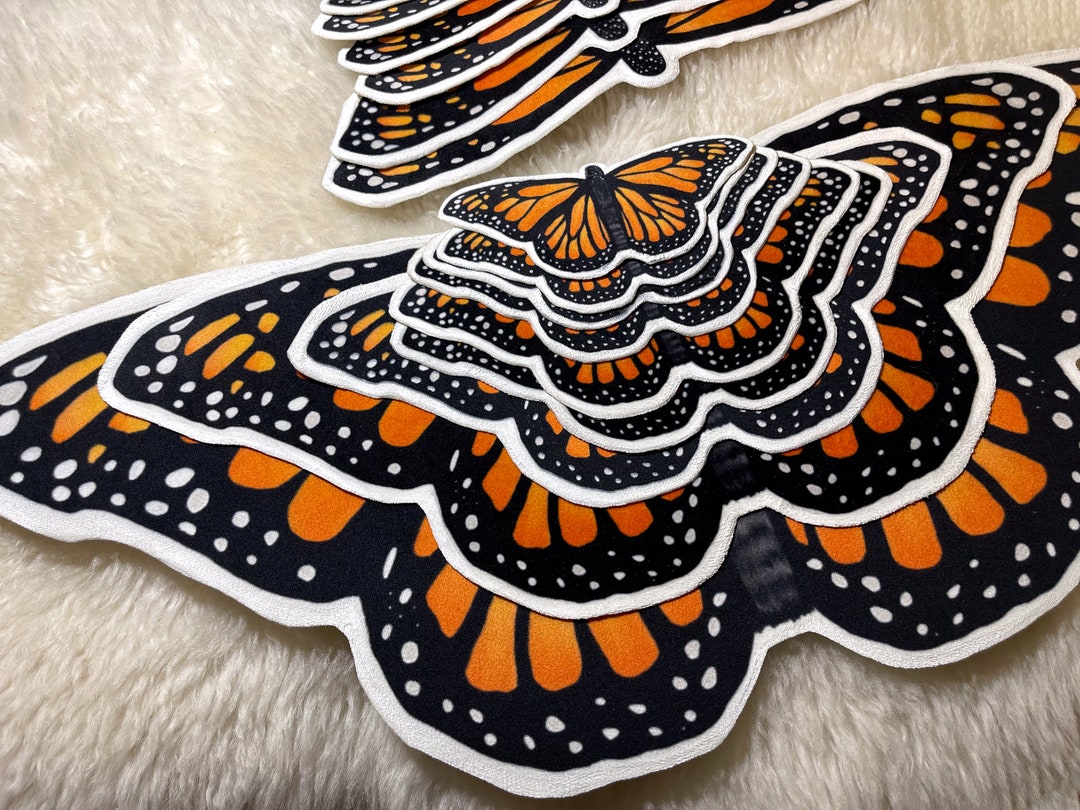 VELVETEEN PATCH Monarch Butterfly Art by Leah Wake Printed on Luxury ...