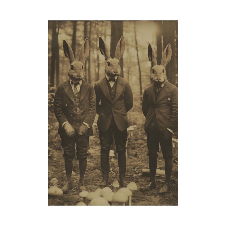 Mystic Spooky Rabbit Cult in the Forest Vintage Photography Dark ...