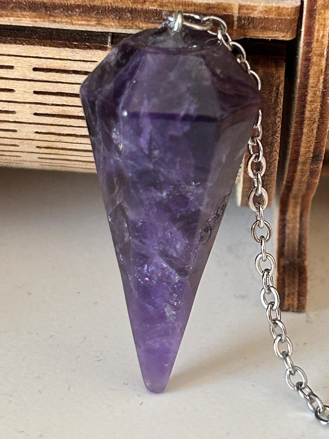 Amethyst Cone Pendulum – Intuitive Clarity & Spiritual Elevation - Etsy