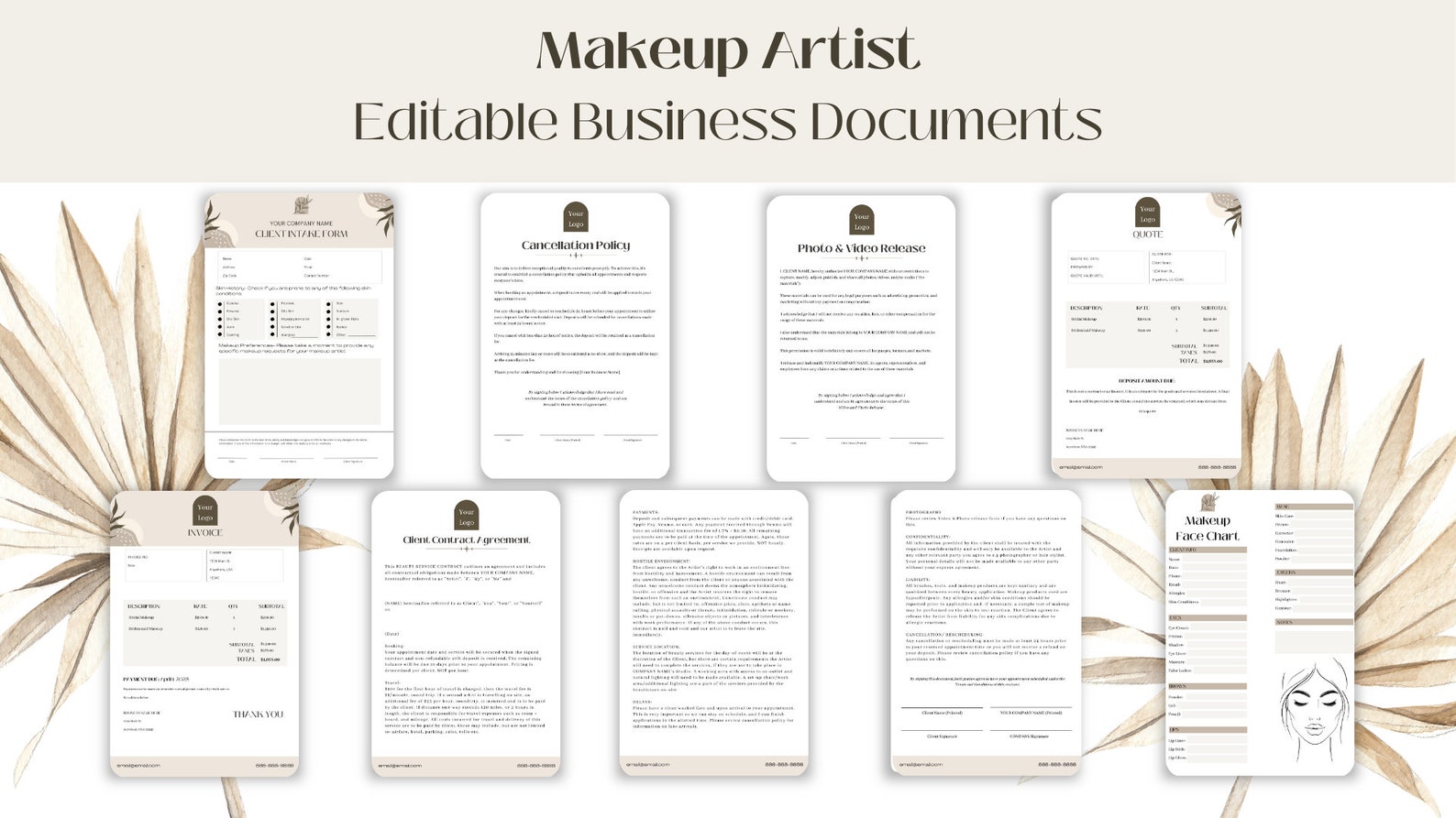 BOHO Editable Salon/makeup Artist Intake Form Template - Etsy