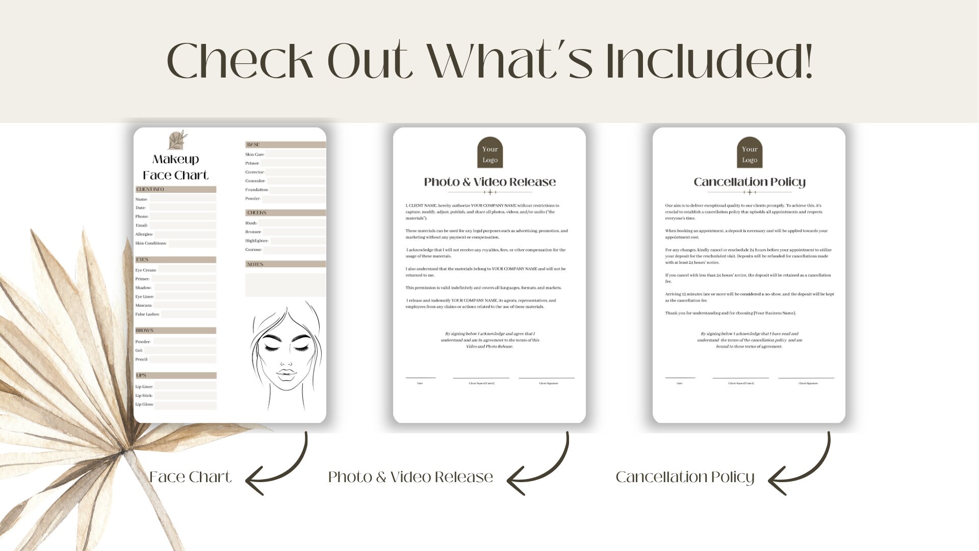 BOHO Editable Salon/makeup Artist Intake Form Template - Etsy