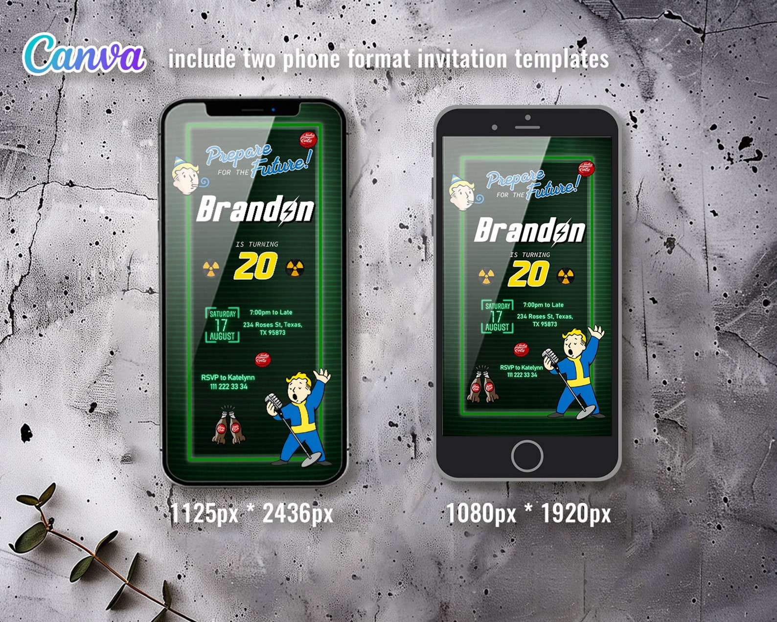 Fallout Birthday Invitation, Printable Invitation, Party Invite ...