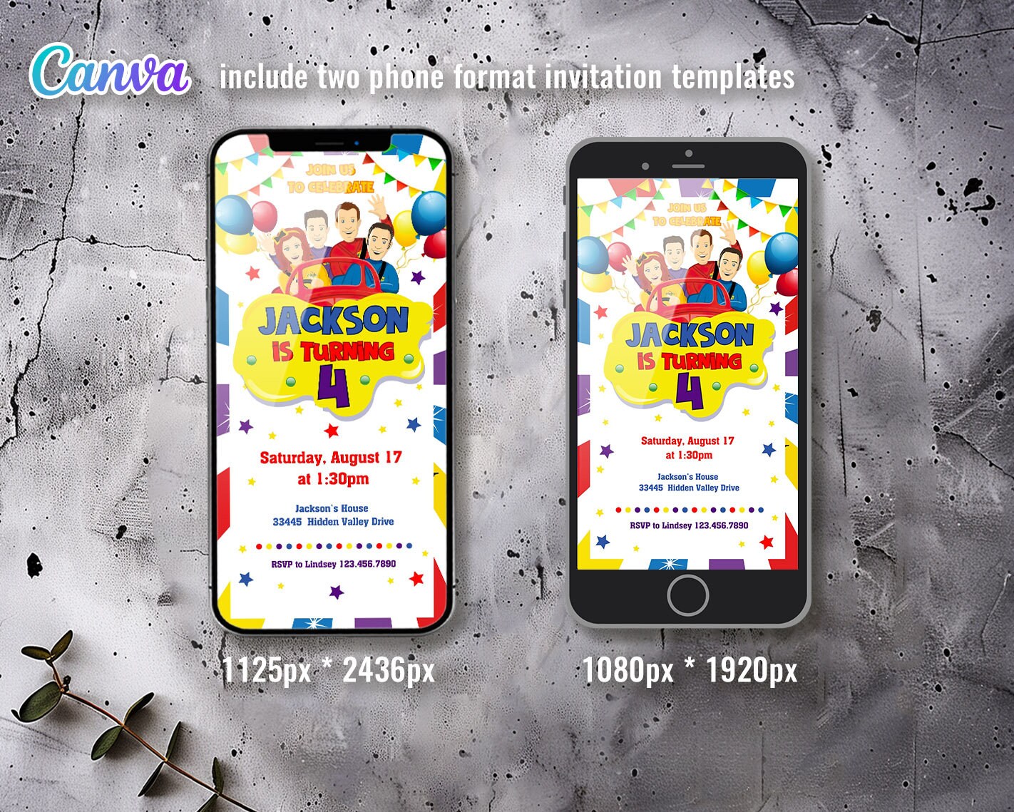 Printable Wiggles Birthday Invite, Wiigle Birthday Invitation, Editable ...