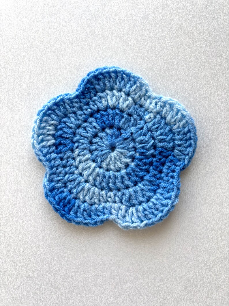 Flower Crochet Coaster Set of 4 - Etsy
