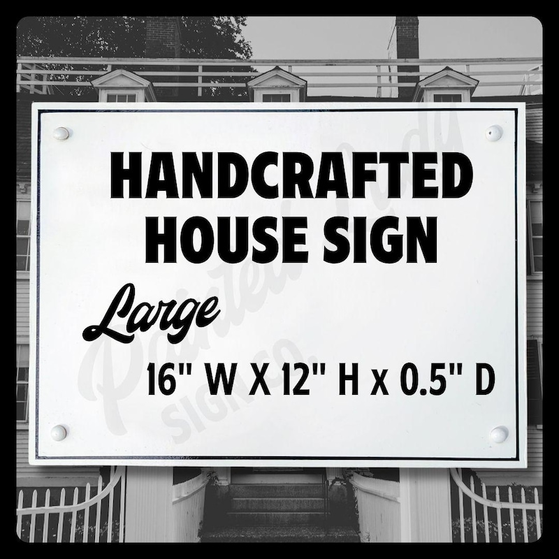 Historic House Sign White - Etsy