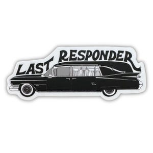 Last Responder Hearse Mortician | Hand Lettered Vinyl Sticker - Etsy