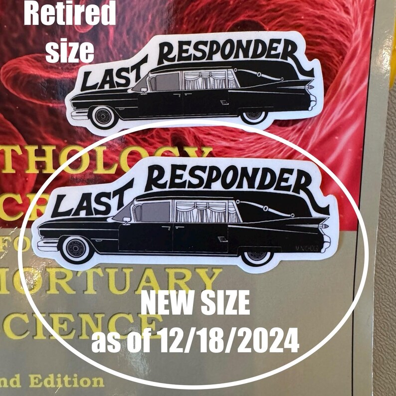 Last Responder Hearse Mortician | Hand Lettered Vinyl Sticker - Etsy