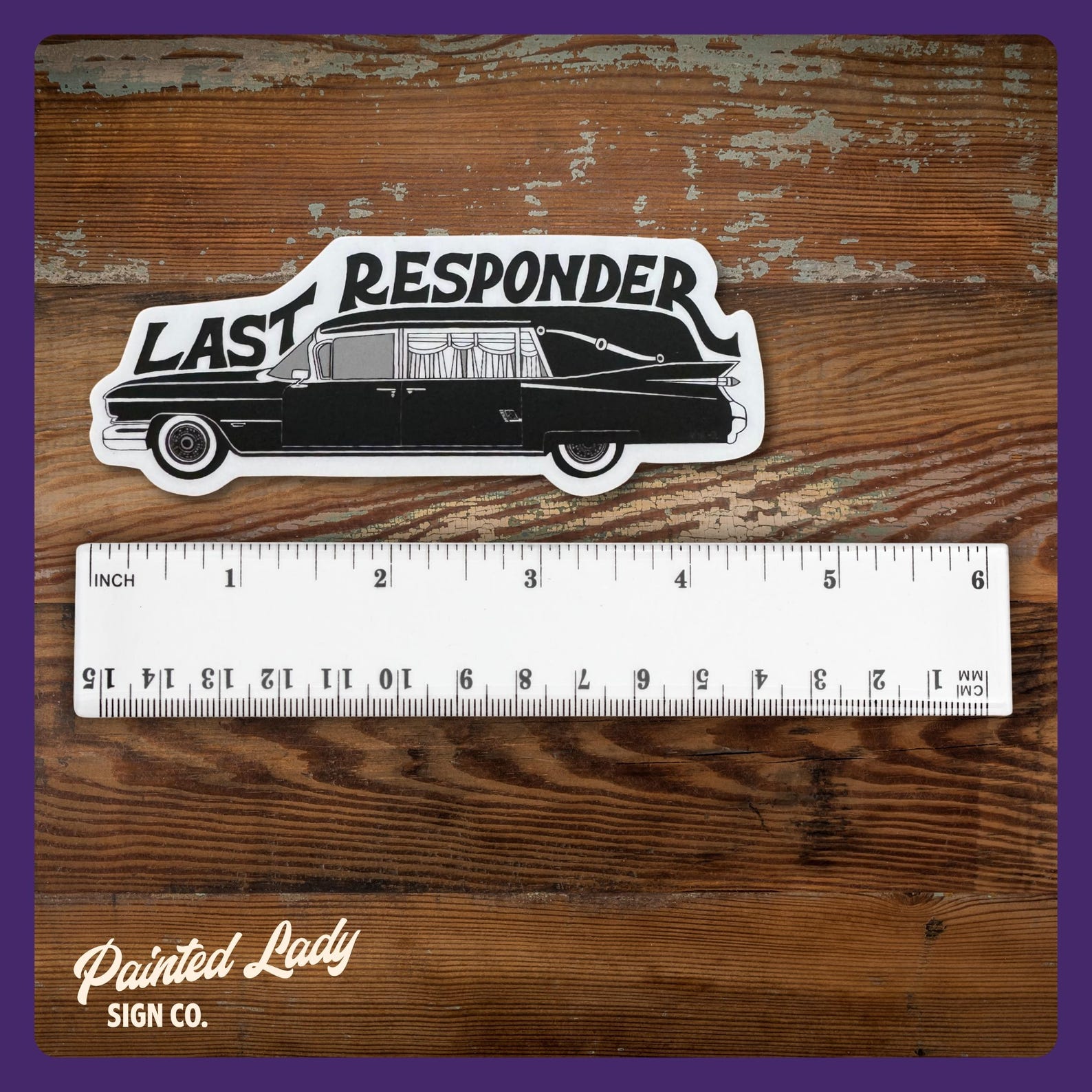 Last Responder Hearse Mortician | Hand Lettered Vinyl Sticker - Etsy