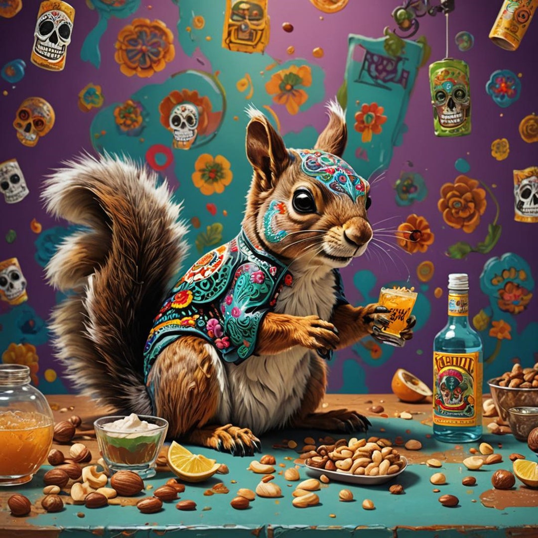Sid Day of the Dead Squirrel - Etsy