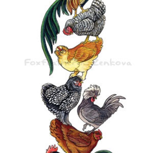 Corvid Stack Painting Print Wall Art Bird Stack Crow - Etsy