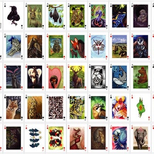Limited Edition Bestiary Animal Playing Card Deck - Animal Tarot Animal ...