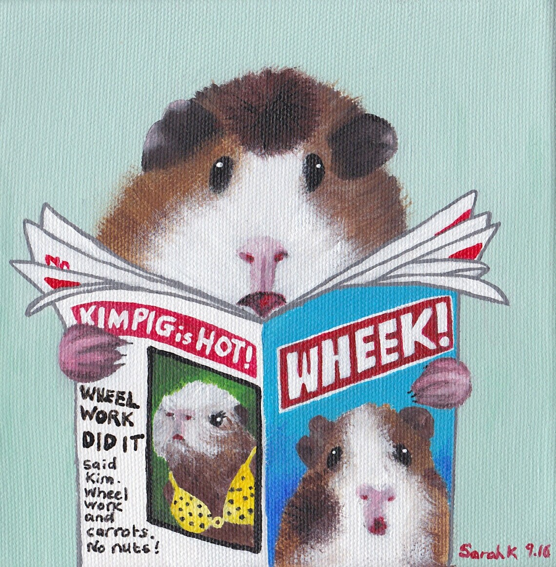 Guinea Pig Greeting Card Wheek - Etsy UK