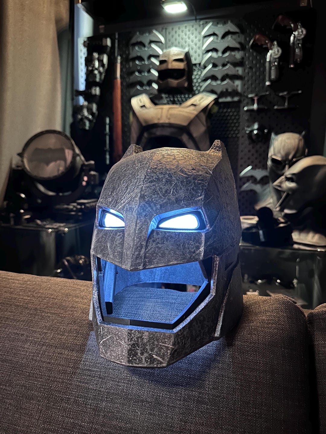 Armored BVS Helmet, 3d Printed PLA With Light up Eye Lenses - Etsy
