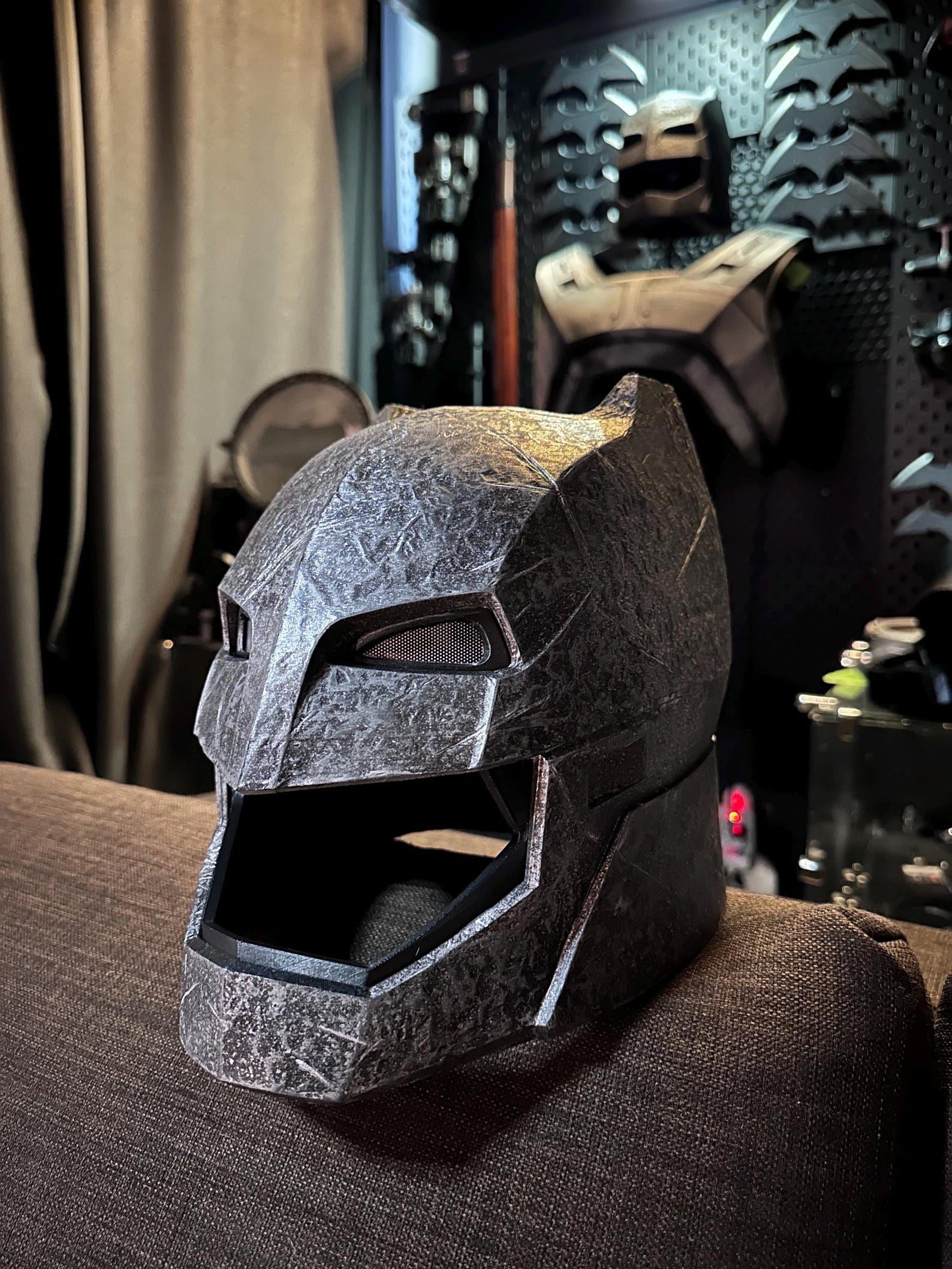Armored BVS Helmet, 3d Printed PLA With Light up Eye Lenses - Etsy