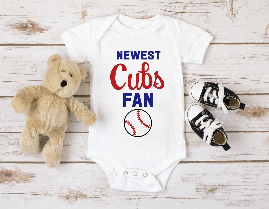 Newest Cubs Fan, Cubs Onesie®, Funny Baseball Bodysuit, Newborn Outfit ...