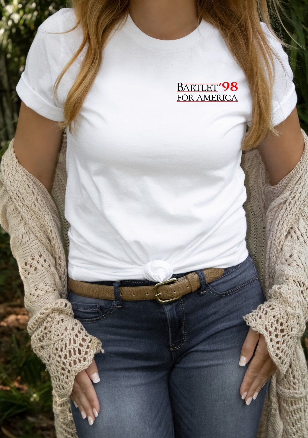 Minimalist West Wing Bartlet for America 1998 T-shirt, Pocket Election ...