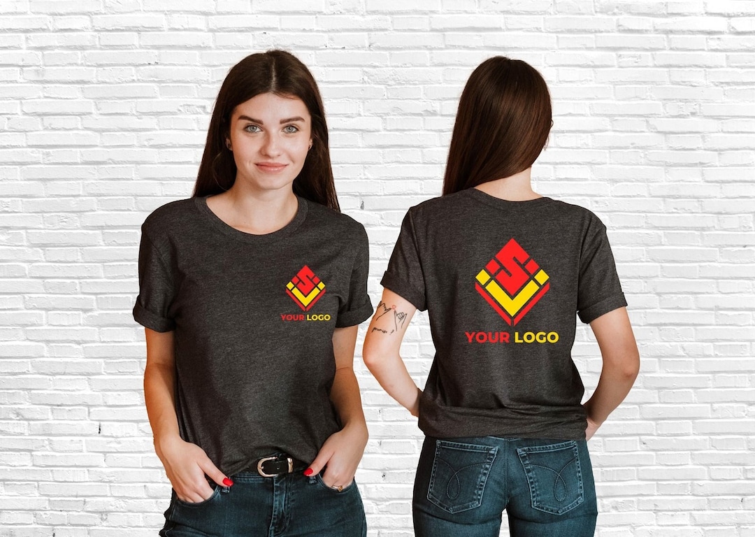 Custom Logo on the Shirt Front or Back, Custom Logo Shirt, Business ...