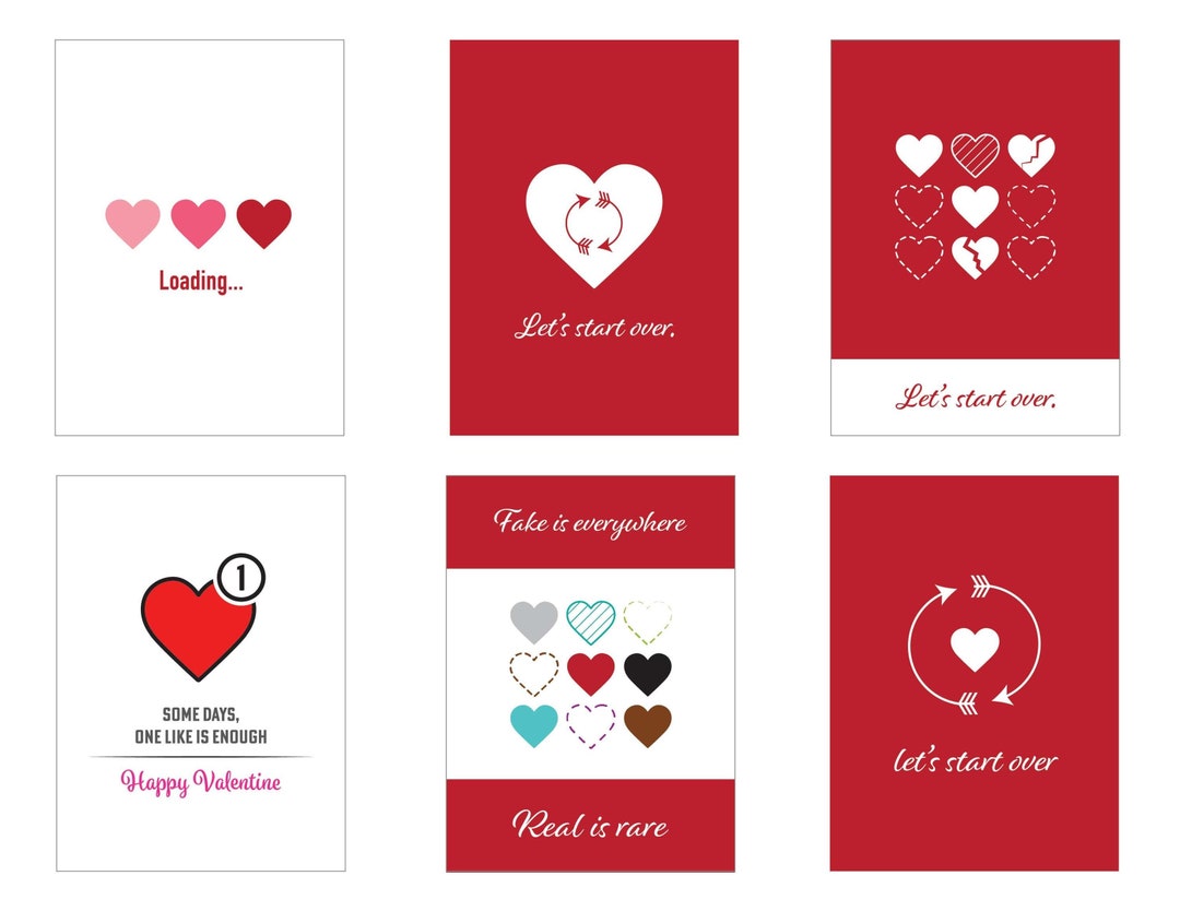 Printable Valentines Day Cards - Etsy