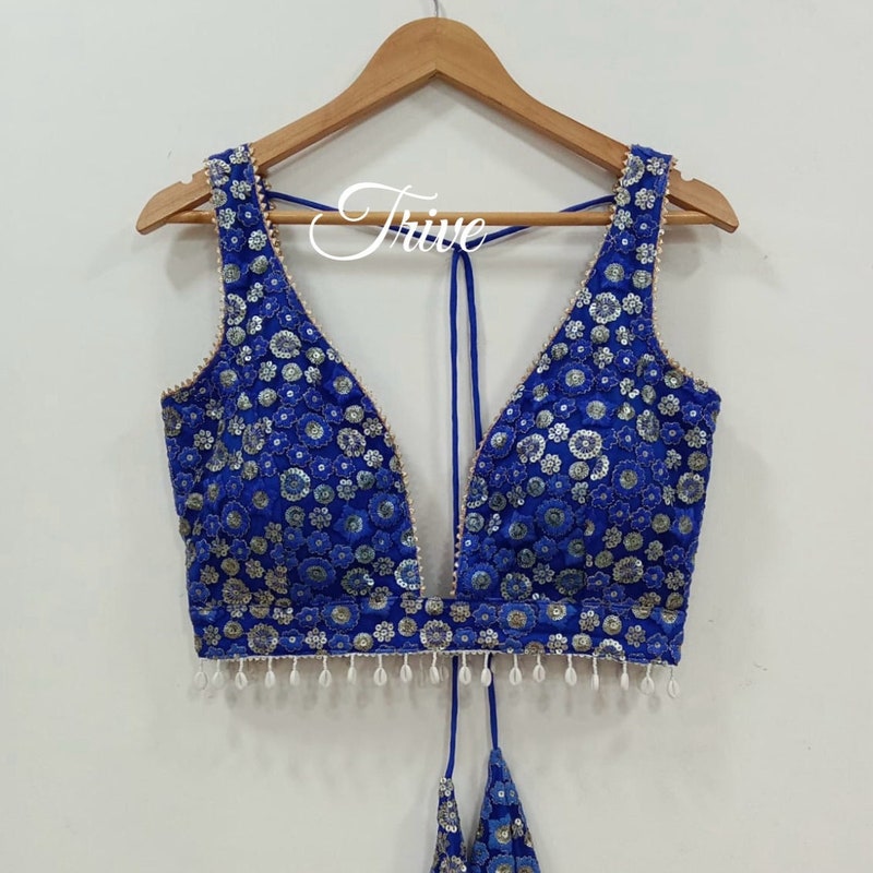 Royal Blue Blouses - Etsy