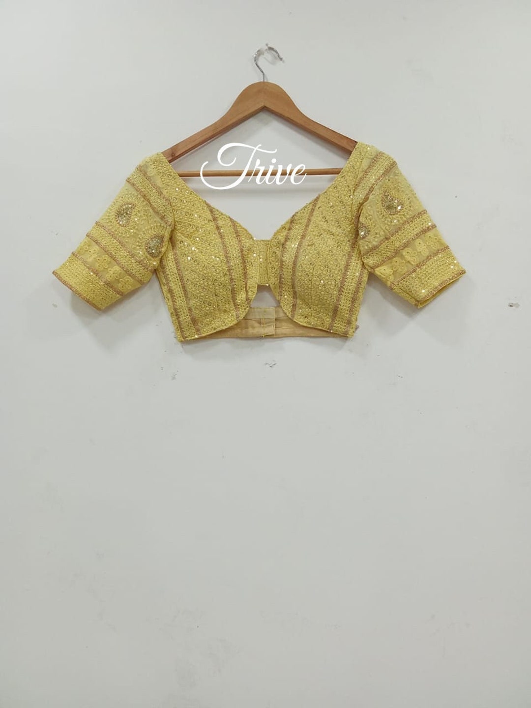 Saree Lehenga Blouse Made to Order Indian Designer Lamon Yellow ...