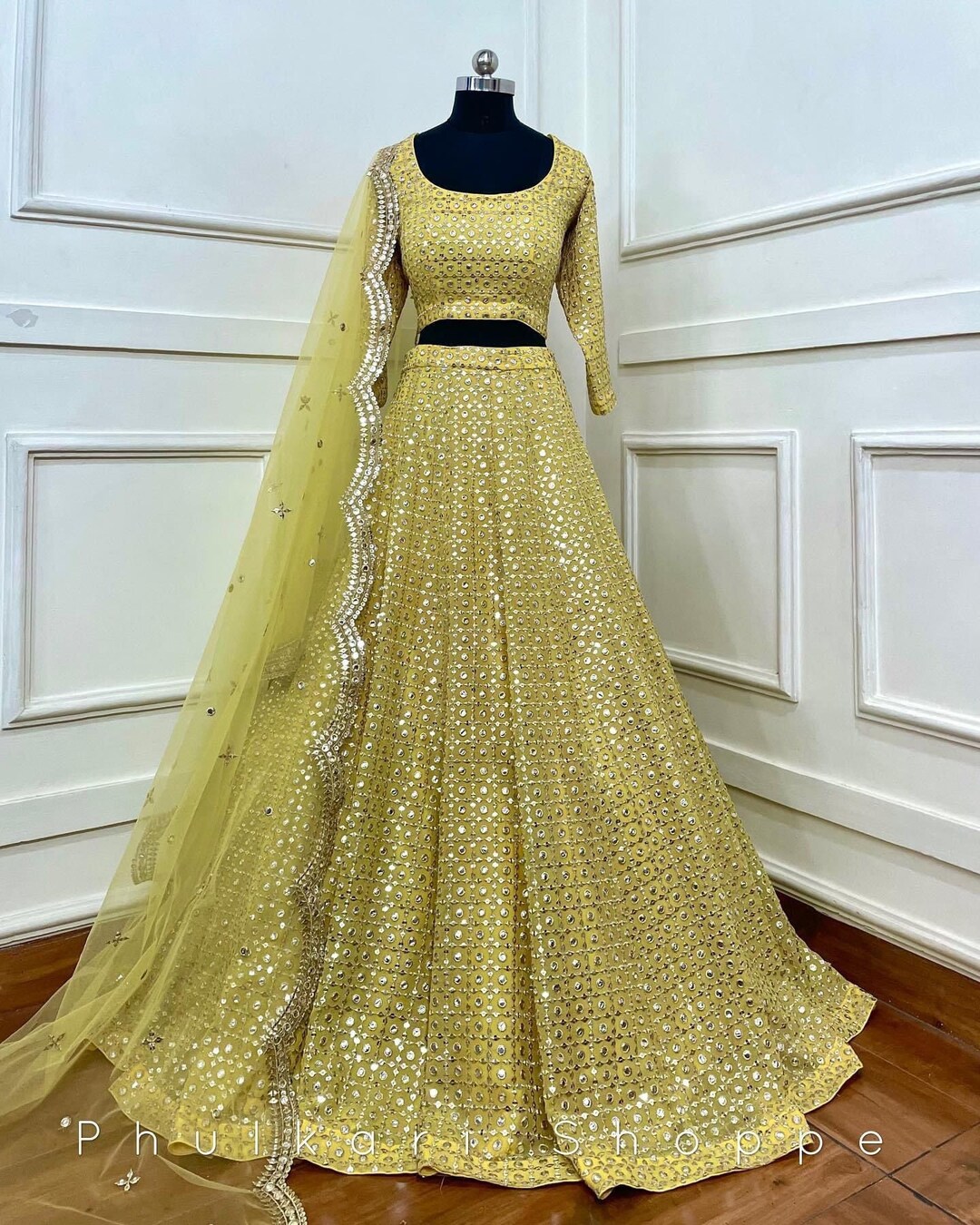 Designer Lehenga Choli for Women Bollywood Stylish Ghagra Choli Yellow ...