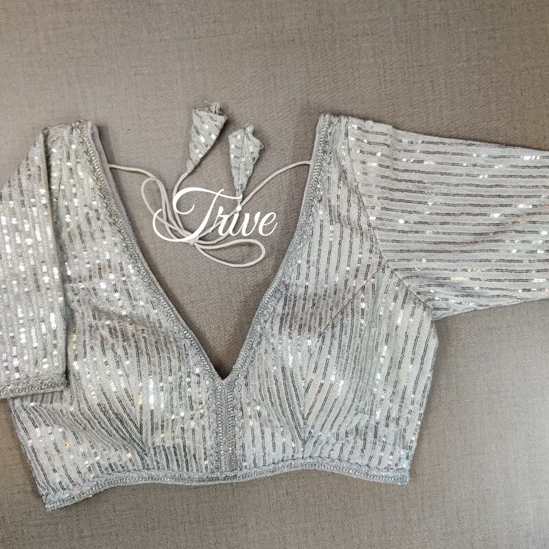 Silver Blouse - Etsy