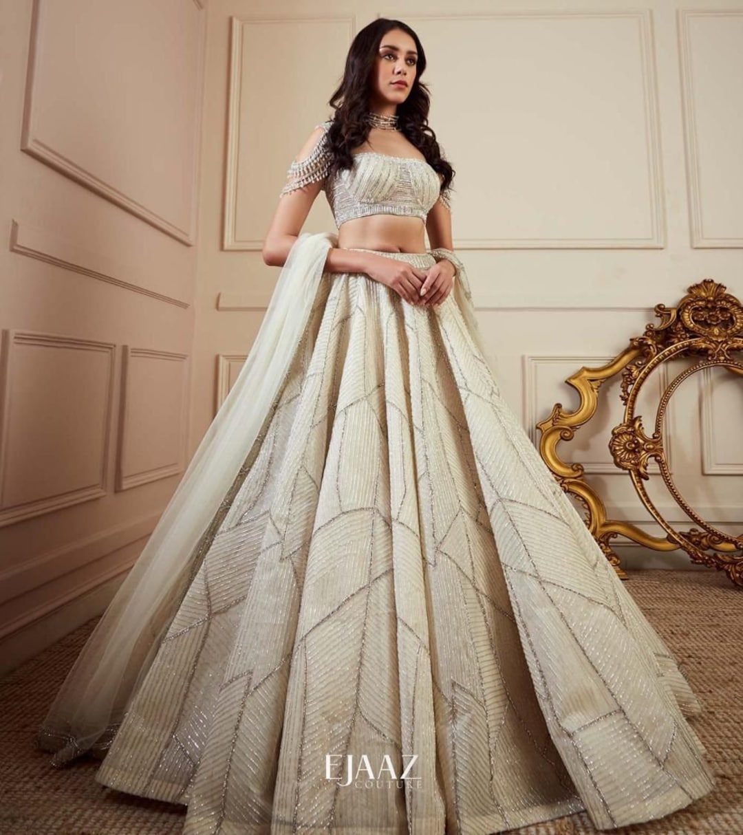 Ivory Lehenga/ Women's Lehenga/cream Lehenga/wedding Lehenga/lehenga ...