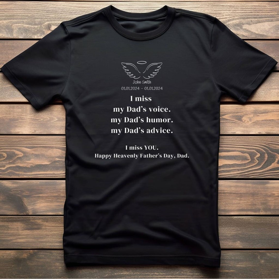 Personalized Fathers Day Shirt, Fathers Day Gifts, Memorial Shirt, in ...